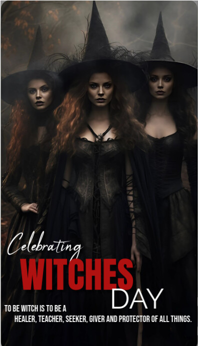 Copy of Black Maximalist Celebrating Witches Day Flyer Design Business ...