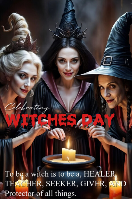 Modèle Black Maximalist Celebrating Witches Day Poster | PosterMyWall