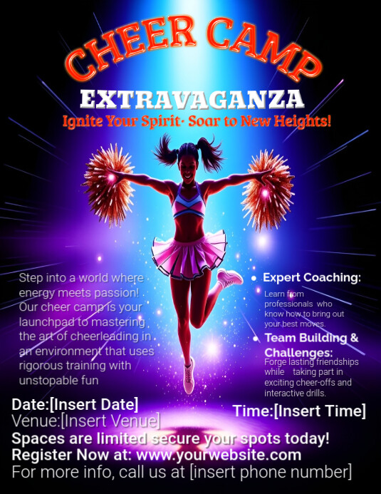 Black Maximalist Cheer Camp 2025: Let Your Spirit Soar Flyer Flyer (us ...