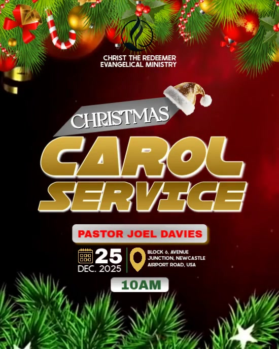 Plantilla de Black Maximalist Christmas Carol Invitation Video Instagram Portrait | PosterMyWall