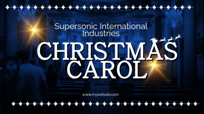 Black Maximalist Christmas Carol Youtube Thumbnail Template | PosterMyWall