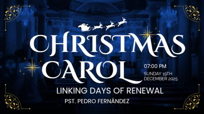 Black Maximalist Christmas Carol Youtube Thumbnail Template | PosterMyWall