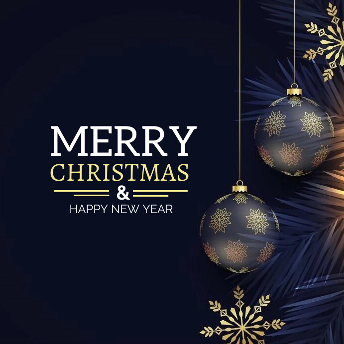 Black Maximalist Christmas Instagram Post Template | PosterMyWall