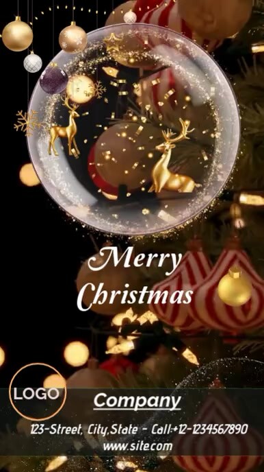 Black Maximalist Christmas Wishes Instagram Reel Template | PosterMyWall