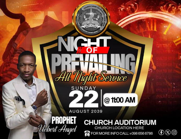 Copy of Black Maximalist Church All Night Flyer (us Letter) | PosterMyWall