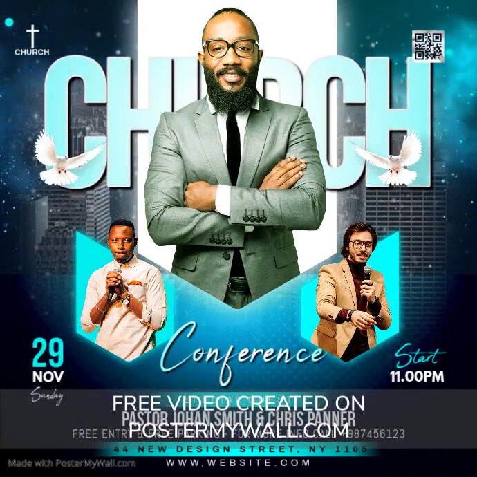 Black Maximalist Church Conference Poster Instagram Post Template ...