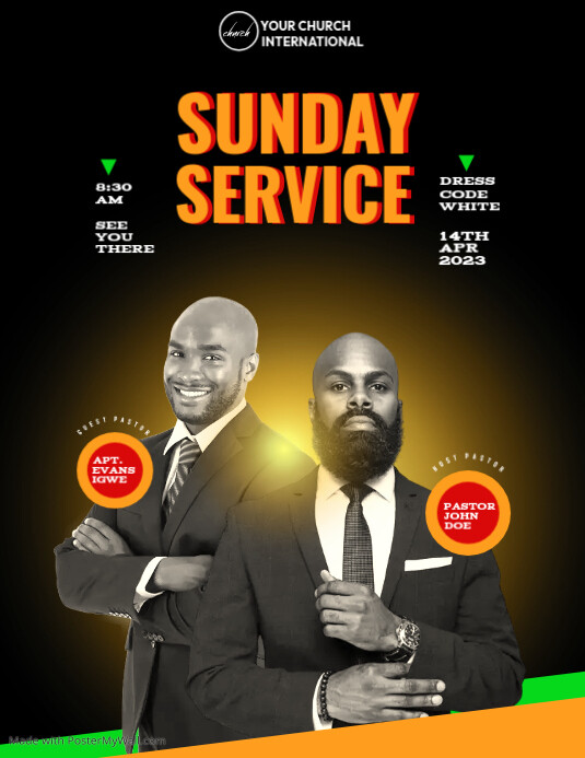 Black Maximalist Church Flyer (us Letter) Template | PosterMyWall