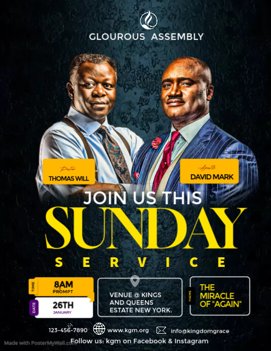 Black Maximalist Church Flyer (us Letter) Template | PosterMyWall