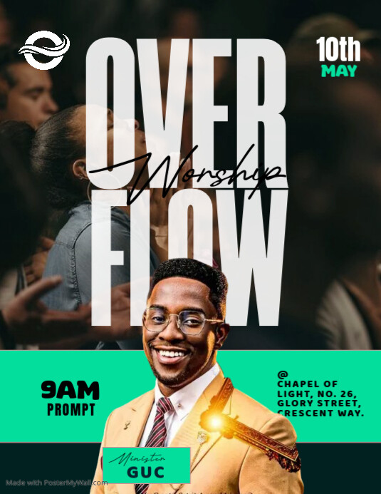 Black Maximalist Church Flyer (us Letter) Template | PosterMyWall