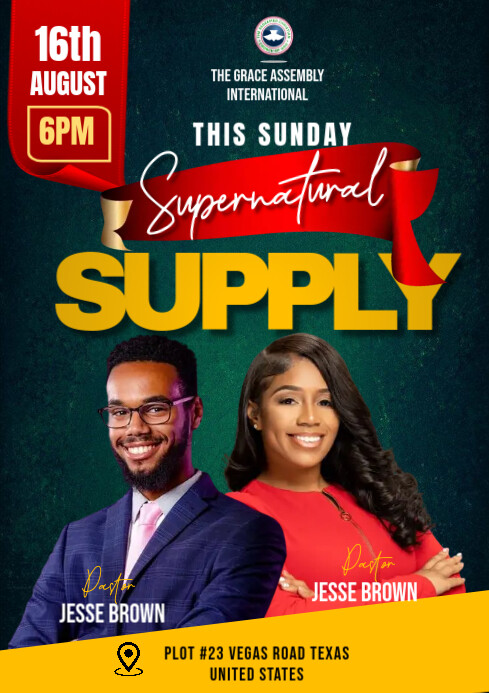 Modèle Black Maximalist Church Flyer A4 | PosterMyWall