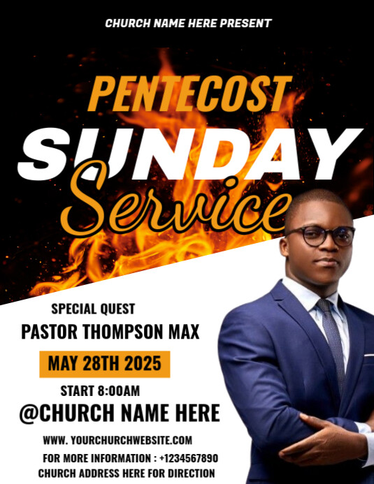 Black Maximalist Church Flyer Flyer (us Letter) Template | PosterMyWall