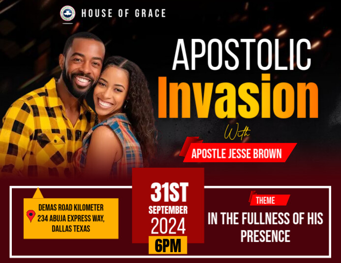 Black Maximalist Church Flyer Flyer (us Letter) Template | PosterMyWall