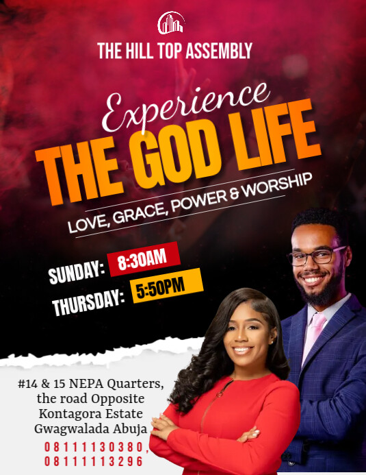 Black Maximalist Church Flyer Flyer (us Letter) Template | PosterMyWall