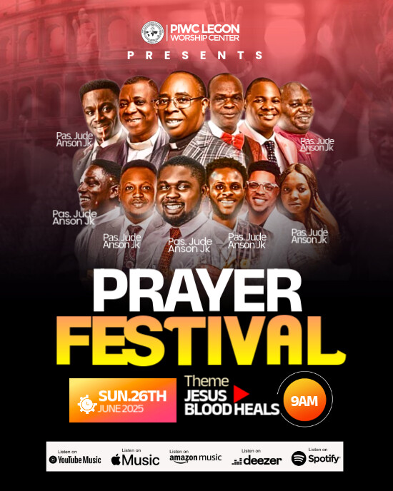 Black Maximalist Church Flyer Instagram Portrait | PosterMyWall