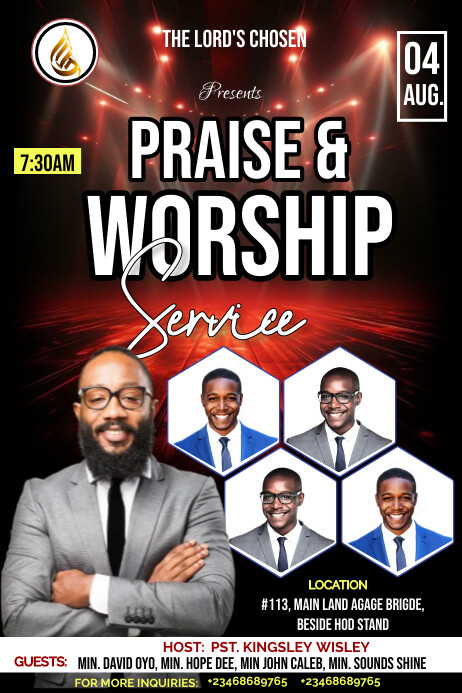 Modèle Black Maximalist Church Flyer Poster | PosterMyWall