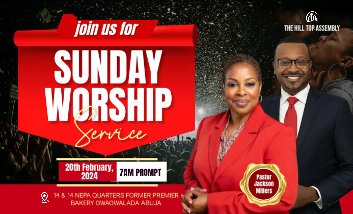 Copy of Black Maximalist Church Flyer Us Legal | PosterMyWall