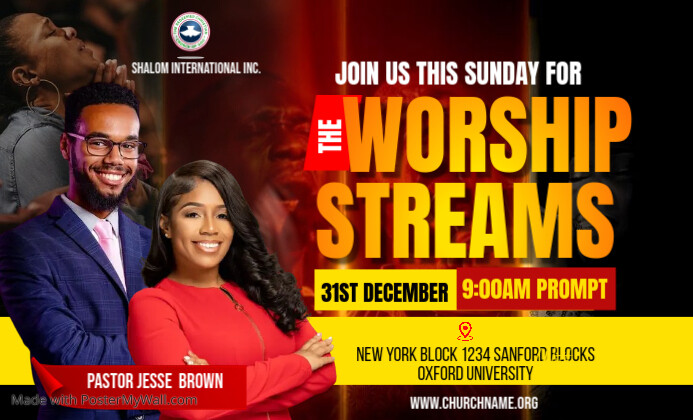 Black Maximalist Church Flyer Us Legal Template | PosterMyWall