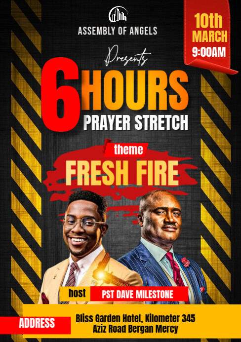 Black Maximalist Church Flyers A5 Template | PosterMyWall