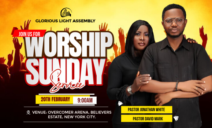 Black Maximalist Church Flyers Us Legal Template | PosterMyWall