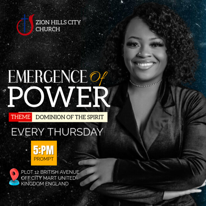 Modèle Black Maximalist Church Instagram Post | PosterMyWall