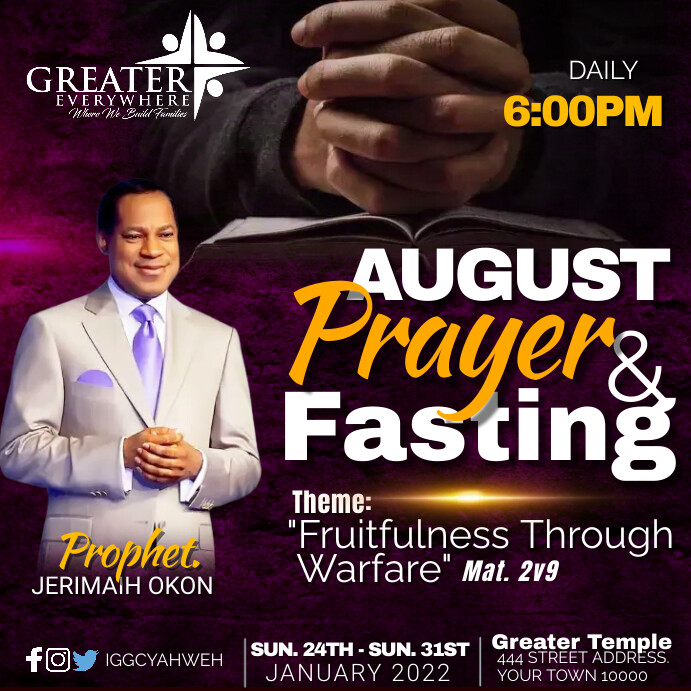 Black Maximalist Church Instagram Post Template | PosterMyWall