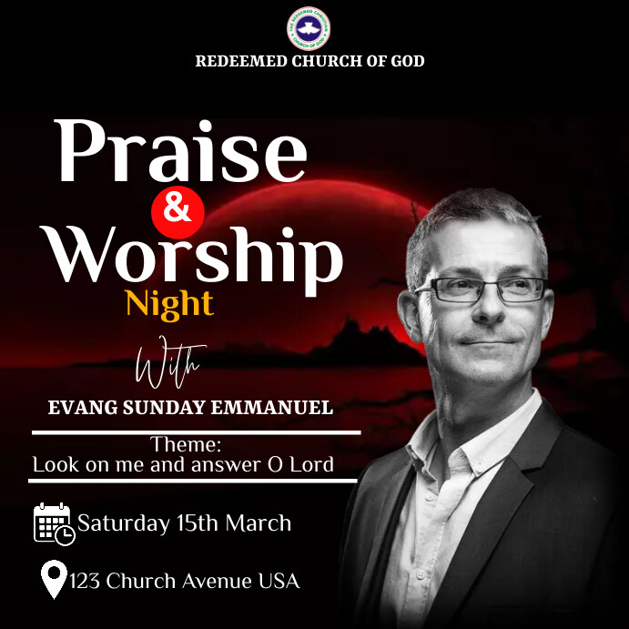 Modèle Black Maximalist Church Instagram Post | PosterMyWall