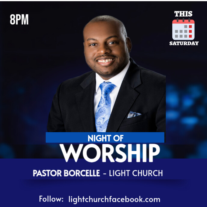 Black Maximalist Church Invitation Album Cover Template | PosterMyWall