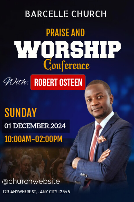 Black Maximalist Church Prayer And Worship Poster Template | PosterMyWall