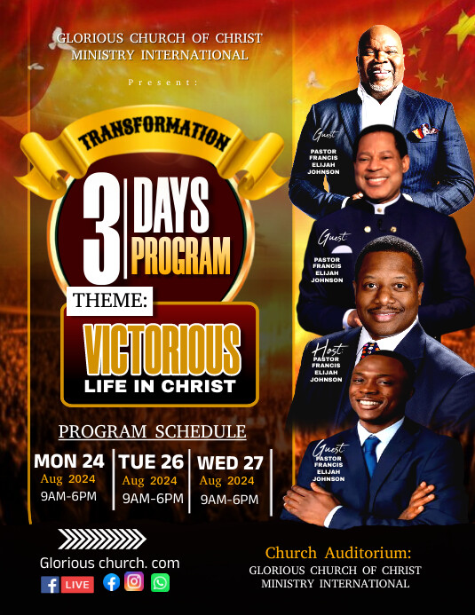 Black Maximalist Church Program Invitation Te Template | PosterMyWall