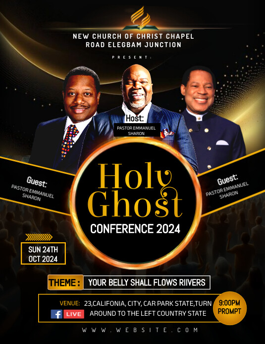 Black Maximalist Church Programs And Invitati Template | PosterMyWall