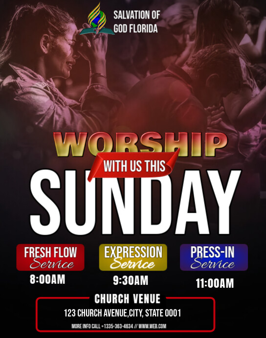 Black Maximalist Church Worship Design Poster/wallboard Template ...