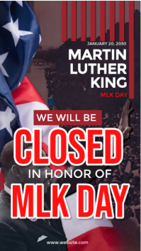 White Maximalist Closed For Mlk Day Instagram Story Template | PosterMyWall