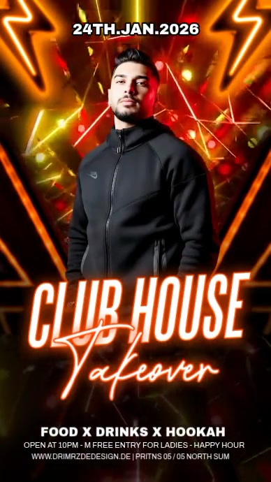 Plantilla de Black Maximalist Club House Party Instagram Story ...