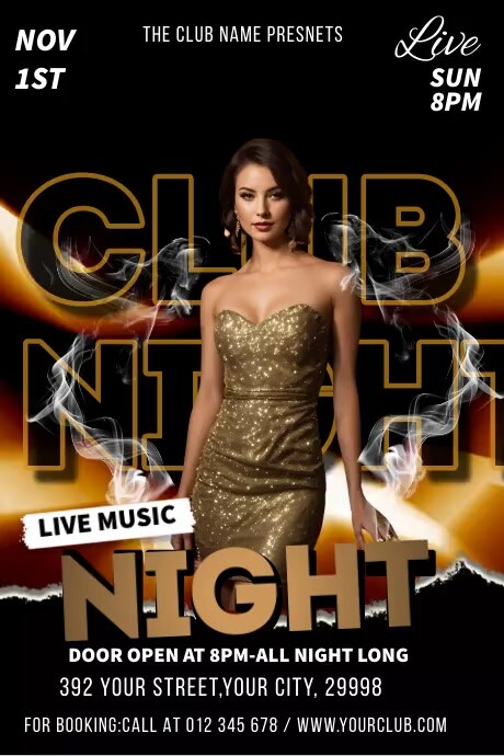 Modèle Black Maximalist Club Night Party Poster | PosterMyWall