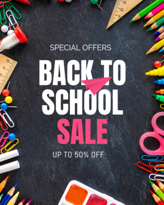 Back To School Sale Template | PosterMyWall
