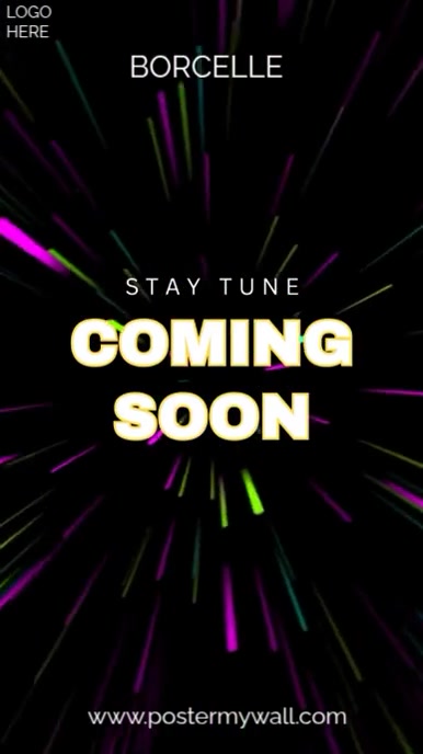 Black Maximalist Coming Soon – A Spark Of Something New! Digital Display (9:16) Template ...