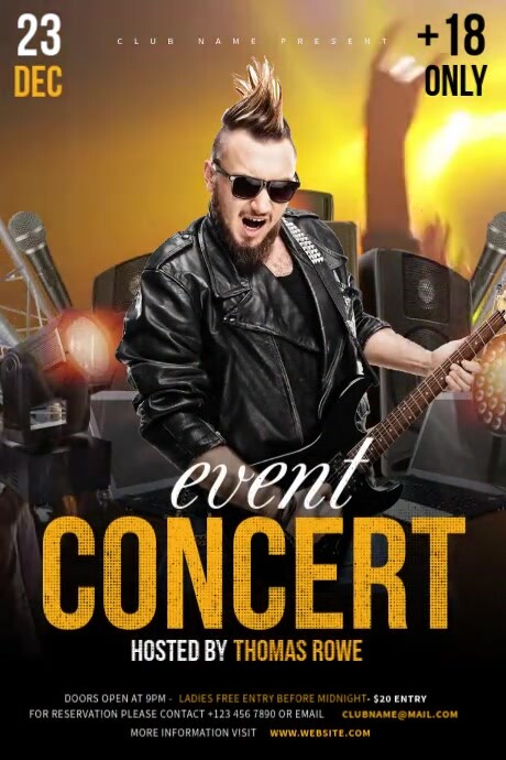 Plantilla de Black Maximalist Concert Event Poster | PosterMyWall