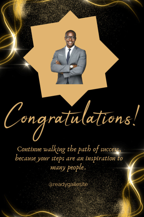 Copy of Black Maximalist Congratulations Card Poster | PosterMyWall