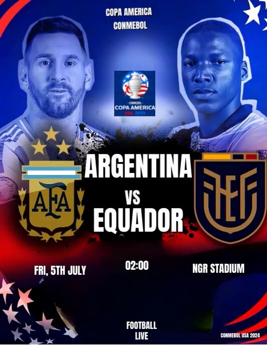 Copy of Black Maximalist Copa America 2024 Argentina | PosterMyWall