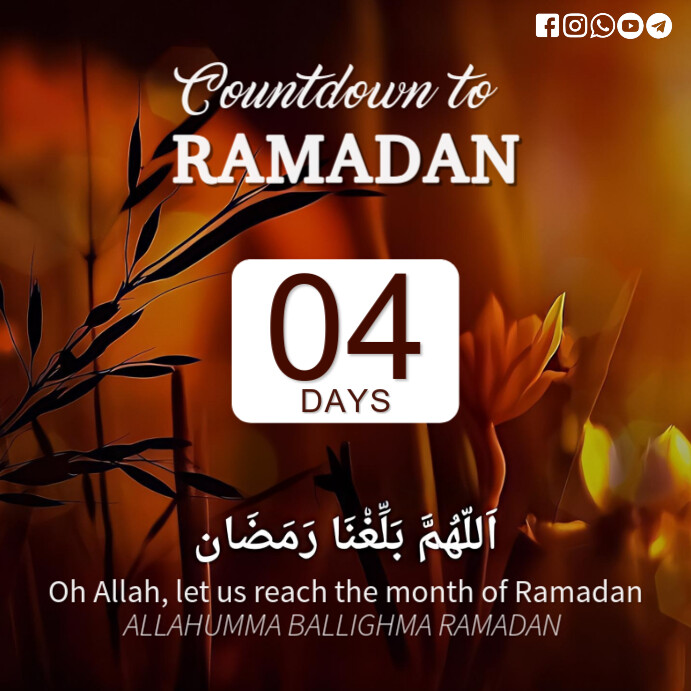 Copy of Black Maximalist Countdown To Ramadan Day 4 Instagram Post | PosterMyWall