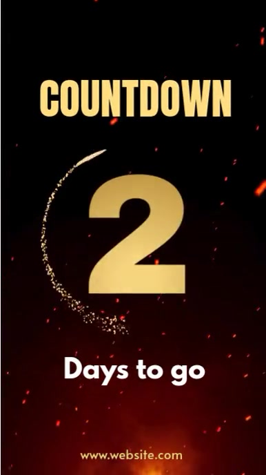 Black Maximalist Countdown video Timer Whatsapp Status Template ...