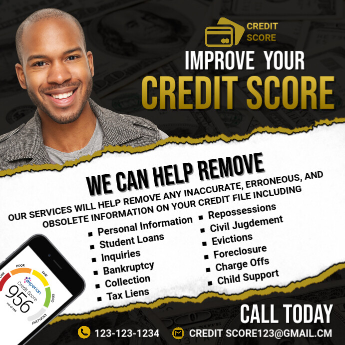 Copy of Black Maximalist Credit Score Instagram Post | PosterMyWall