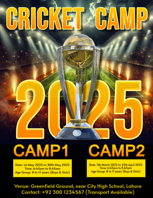 Copy of Black Maximalist Cricket Camp Flyer Flyer (us Letter ...