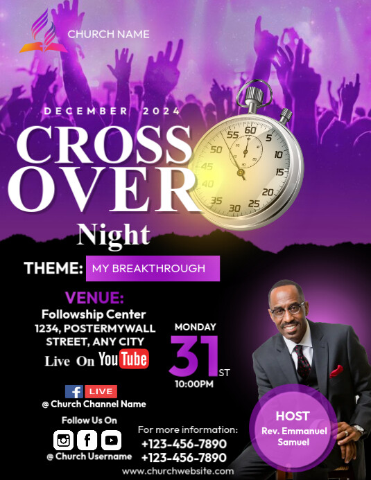 Copy of Black Maximalist Crossover Night Design Flyer (us Letter ...