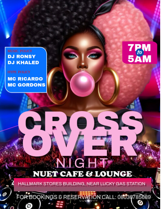 Black Maximalist Crossover Party Invitation Flyer (us Letter) Template | PosterMyWall