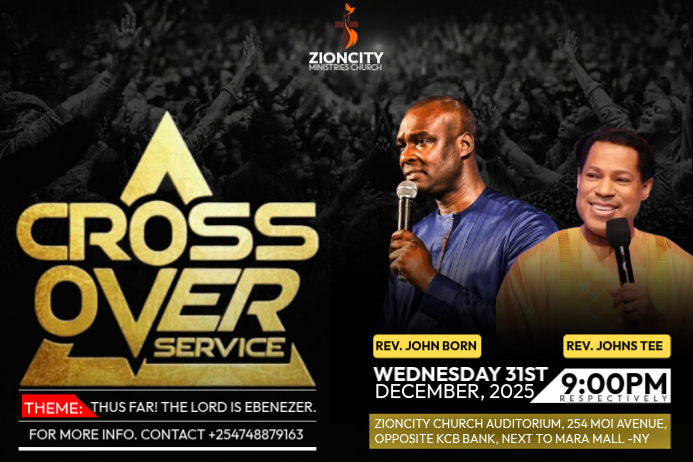 Black Maximalist Crossover Service 2025 Poster Template | PosterMyWall