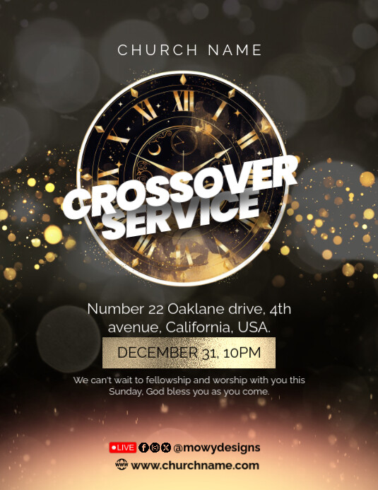 Black Maximalist Crossover Service Flyer (us Letter) Template ...