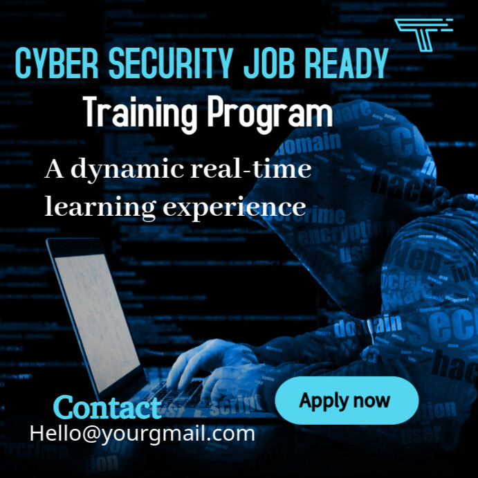 Black Maximalist Cyber Security Job Instagram Post Template | PosterMyWall