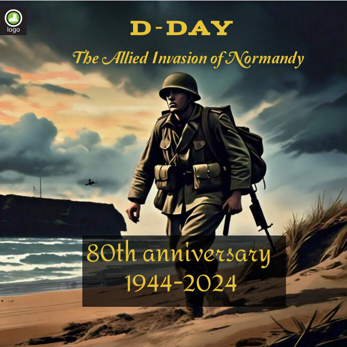 Black Maximalist D-day Flyer Instagram Post Template | PosterMyWall