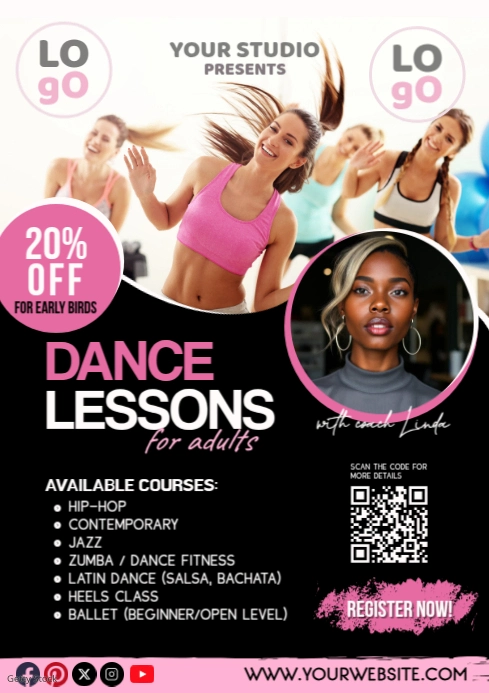 Copy of Black Maximalist Dance Lessons A4 | PosterMyWall